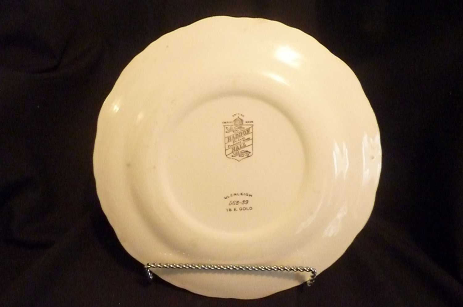 Minton Haddon Hall DeLuxe Embossed Ware Plate (Glenleigh) Numbered 18K Gold