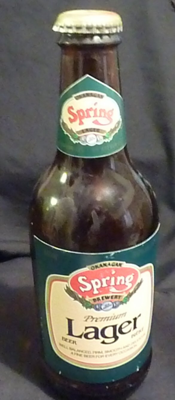Okanagan Spring Brewery Premium Lager Beer Bottle with Cap
