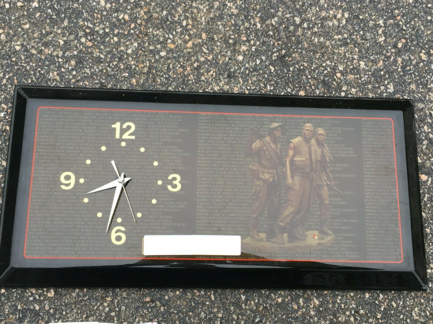 Vietnam Veterans Memorial Plaque and Clock