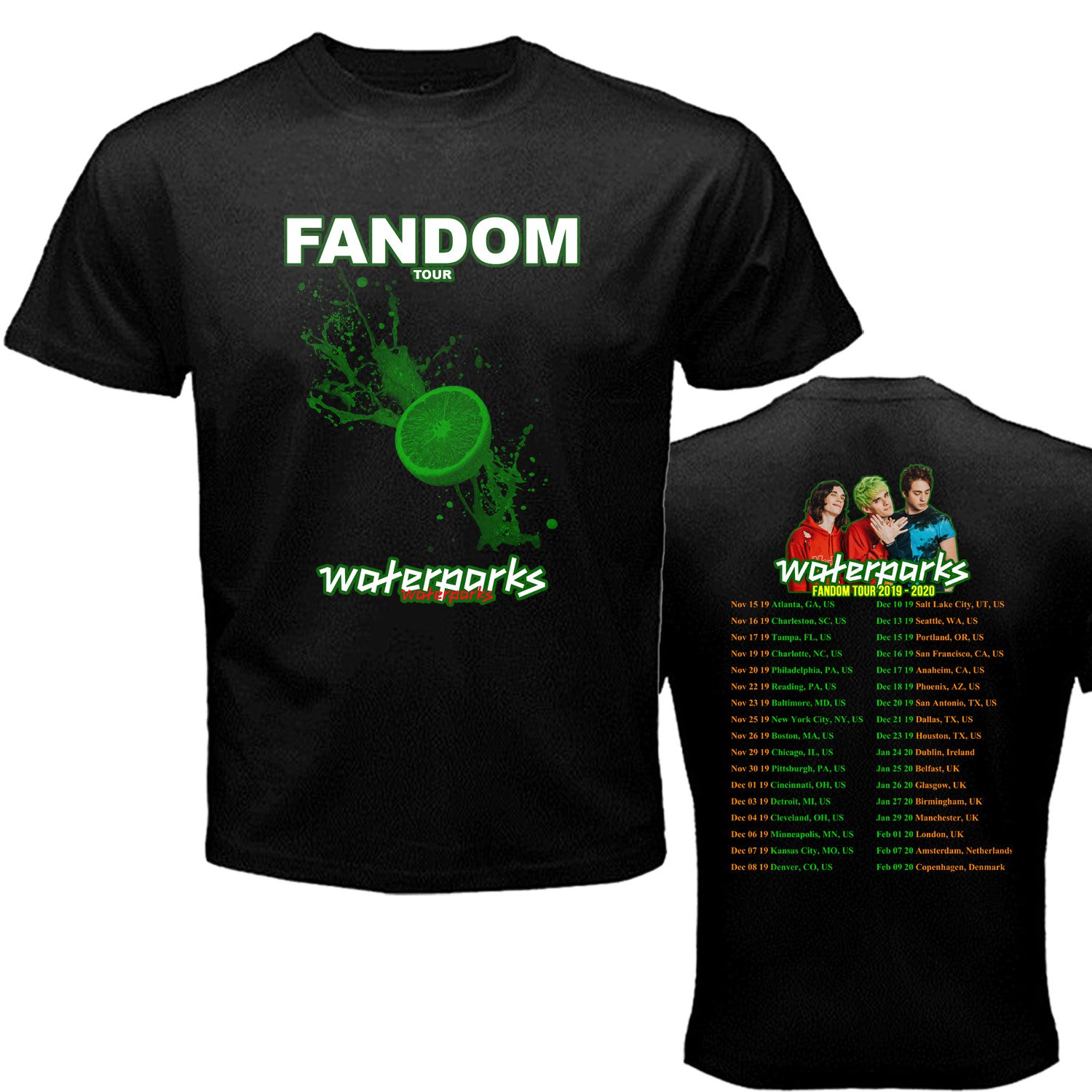 WATERPARKS FANDOM TOUR 2019 2020 Concert Album T-Shirt Adult S-5XL Kids ...