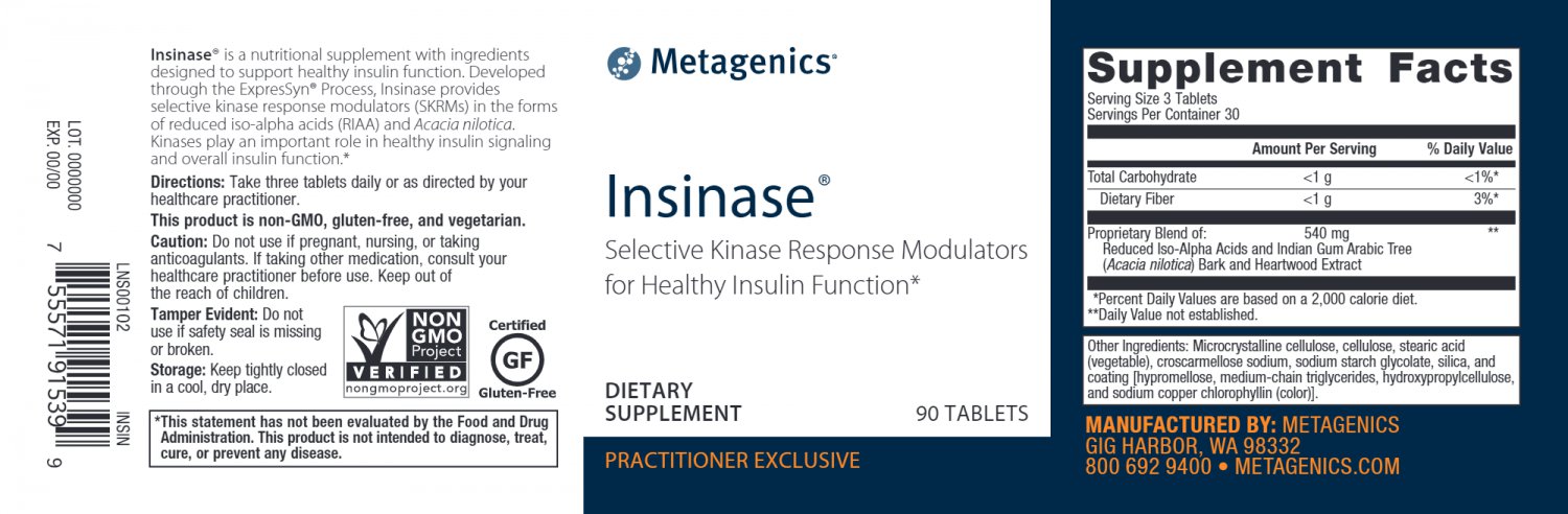 Metagenics Insinase 90 Tablets - 14 B Day Ship