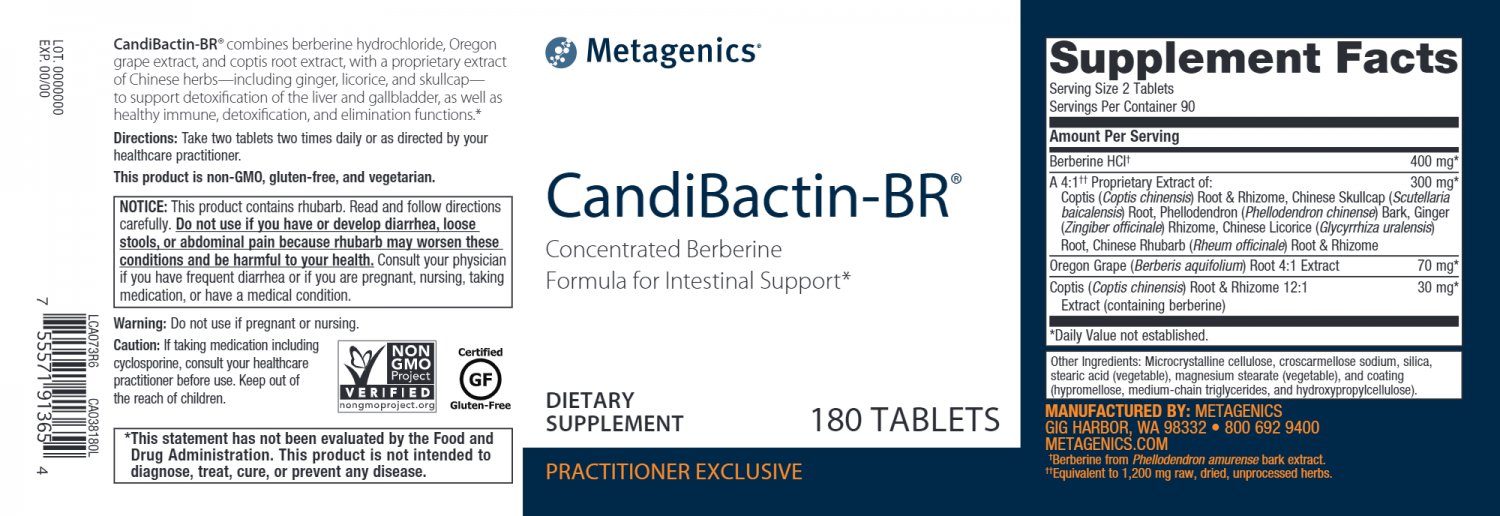 Metagenics Candibactin-BR 180 Tablets - 14 B Day Ship
