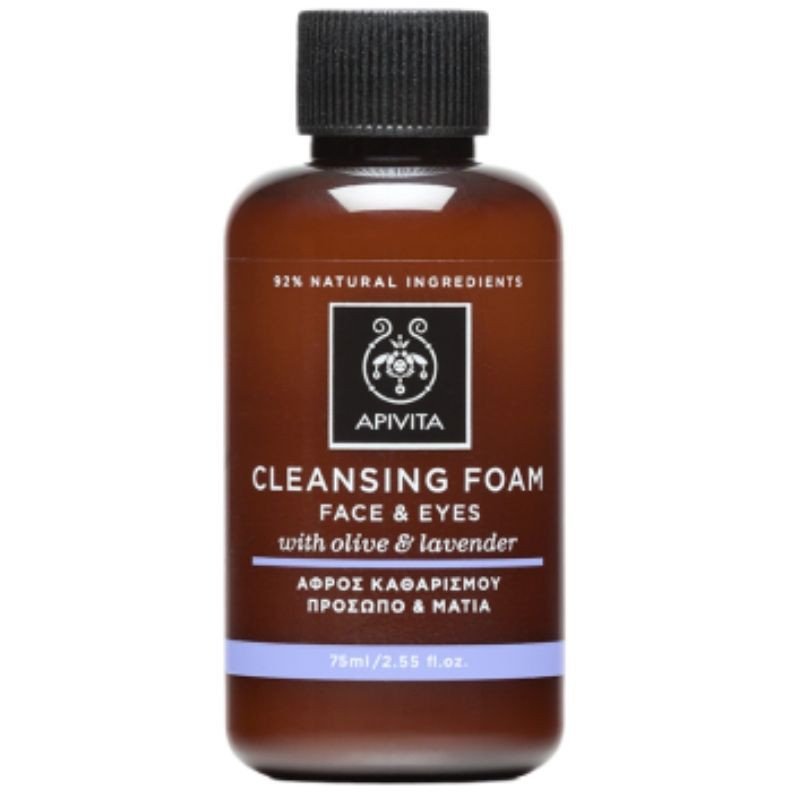 Apivita CLEANSING Foam Cleanser Face & Eye with Olive & Lavender 50ml
