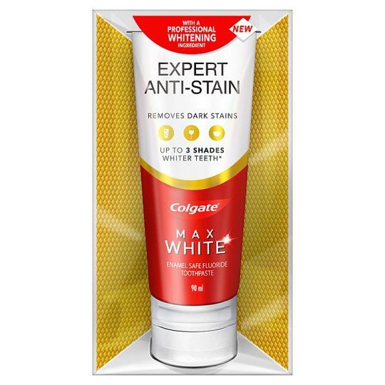 COLGATE MAX WHITE EXPERT ANTI-STAIN TOOTHPASTE 90ml