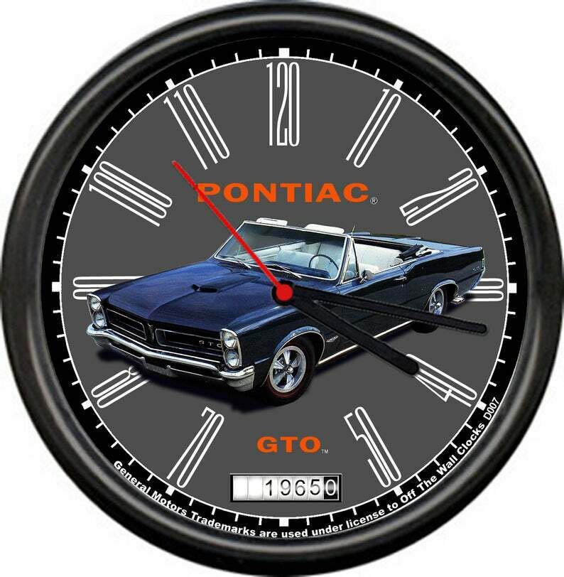 Licensed 1965 Pontiac GTO Convertible Blue General Motors Retro Sign ...