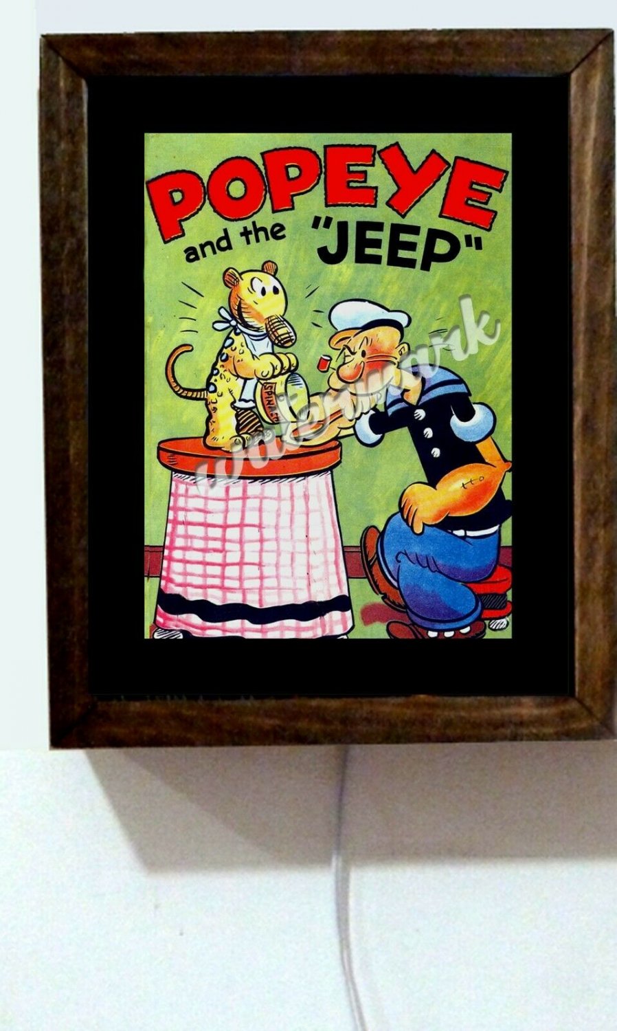 Popeye The Sailor Man And Eugene Jeep Comic Book Cover Art Light ...