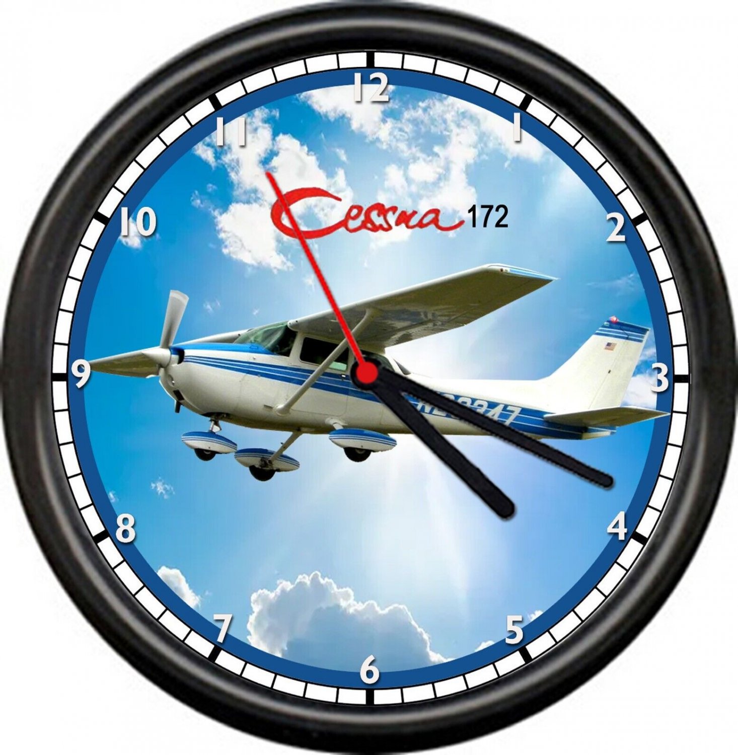 Cessna 172 Blue Aircraft Pilot Airplane Personal Aircraft Hangar Sign ...