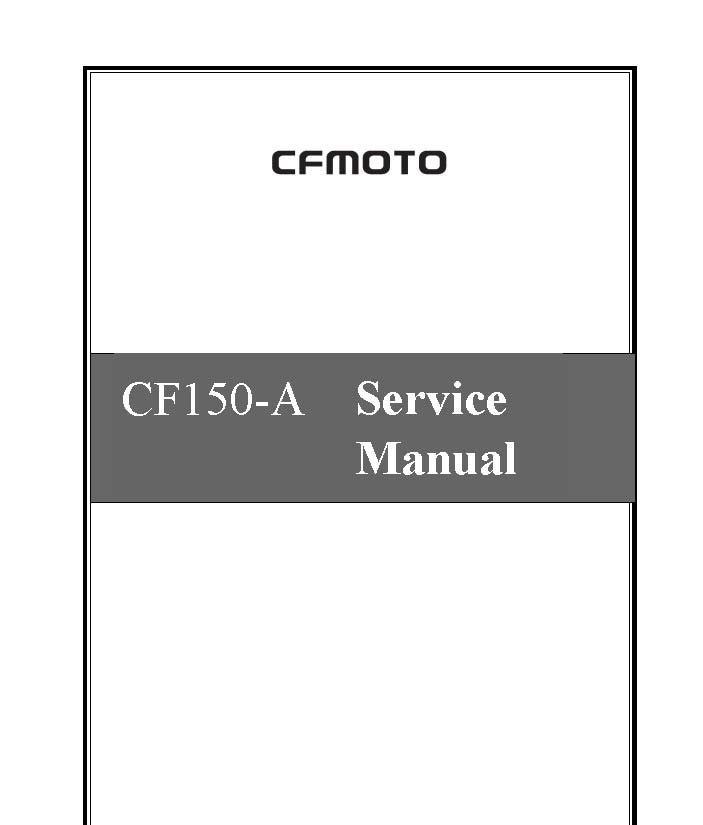 CFMOTO CF MOTO LEADER 150 CF150-A Workshop Service Manual PDF