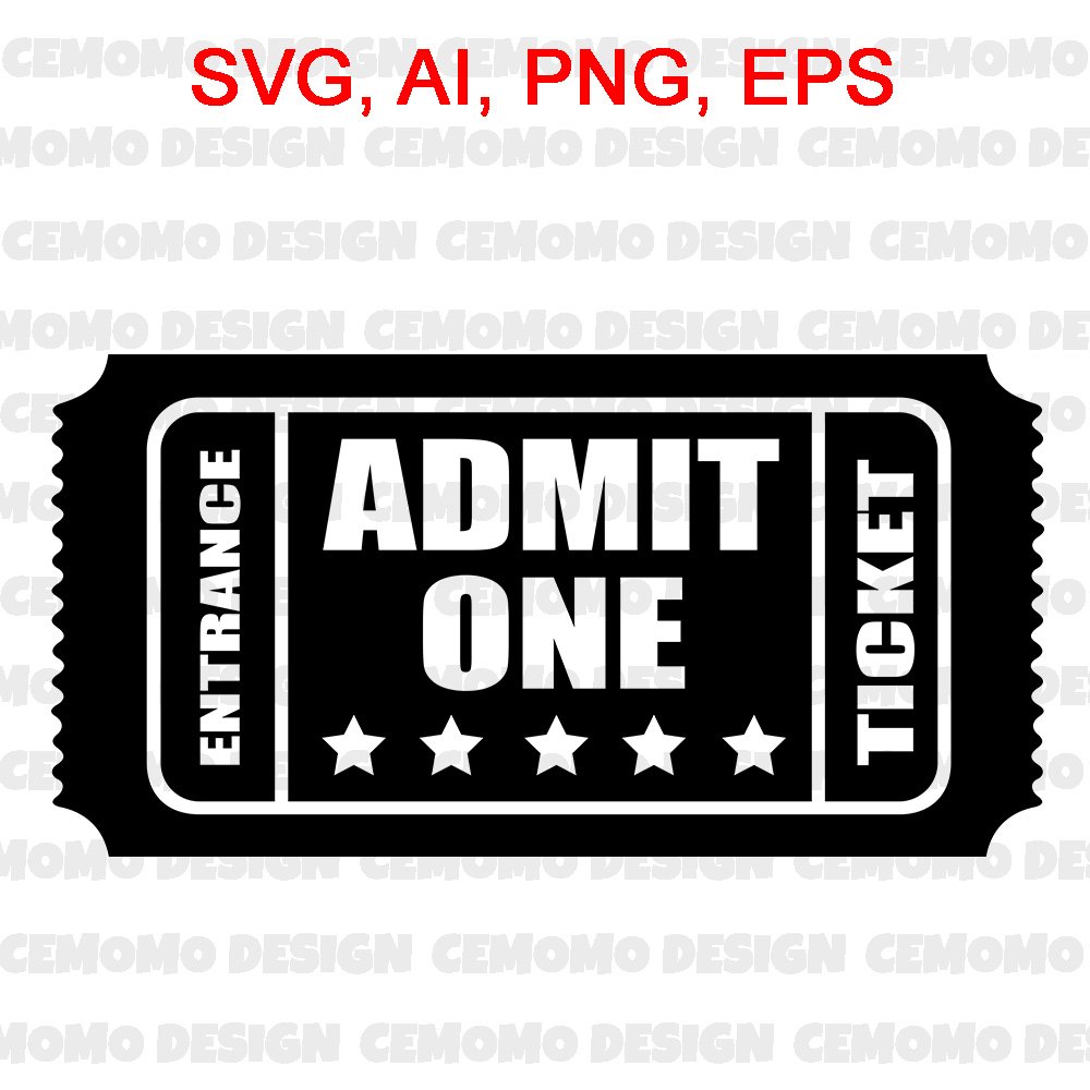 Ticket SVG Cinema Ticket SVG Movie Ticket SVG Concert Ticket SVG