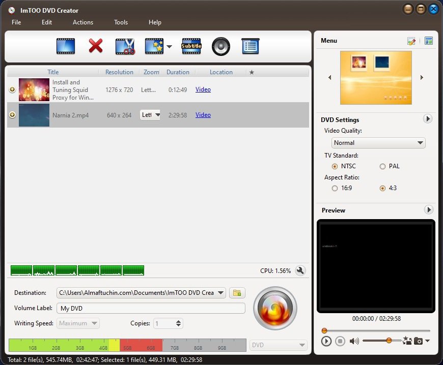 License ImTOO DVD Creator Pro Lifetime