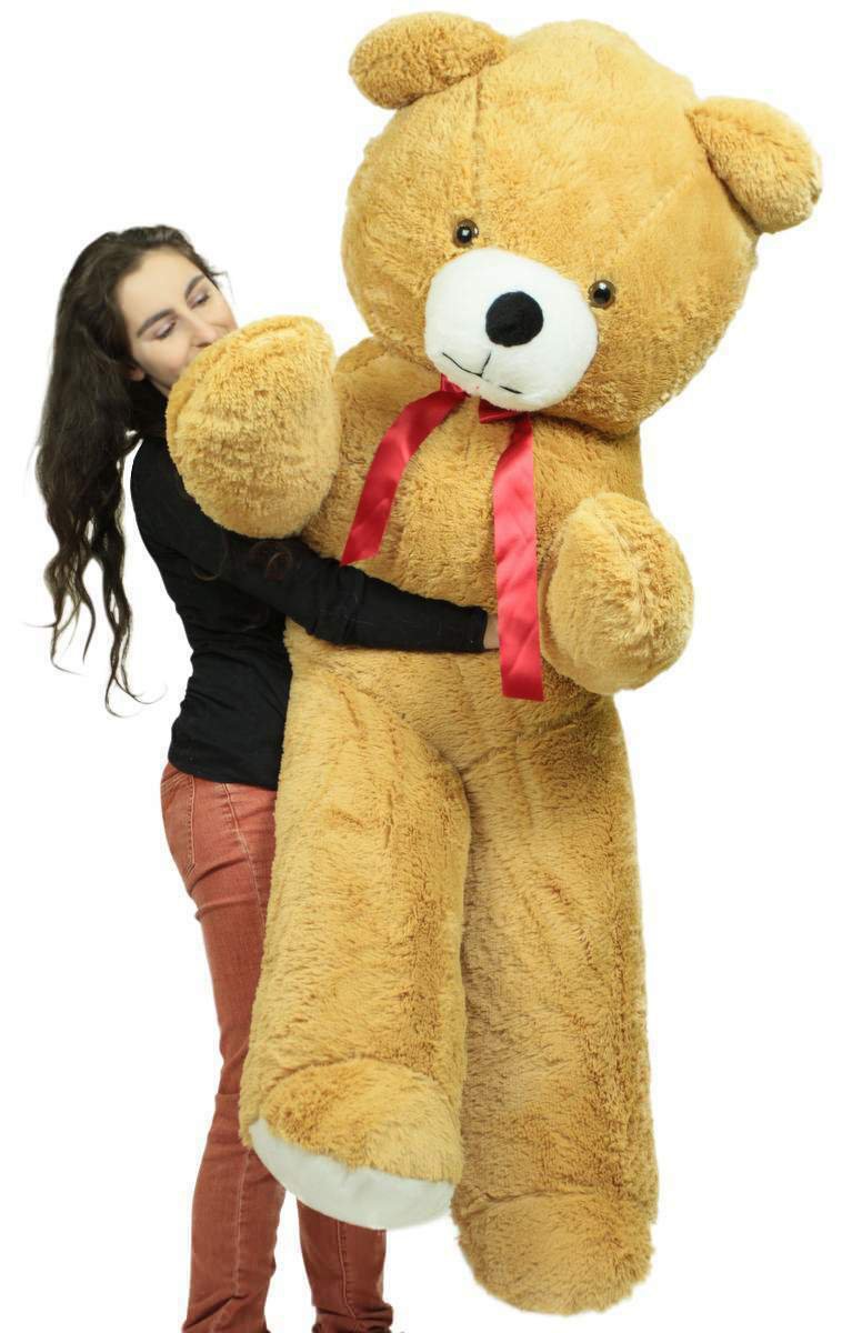 Big Plush 6 Foot Giant Brown Teddy Bear Soft 72 Inch Life Sized Stuffed ...