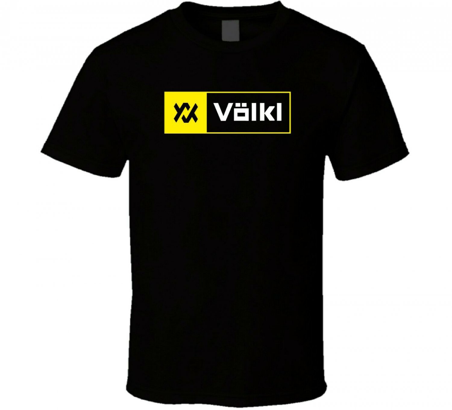 Volkl Sport Logo S M L XL Black Cotton T-Shirt