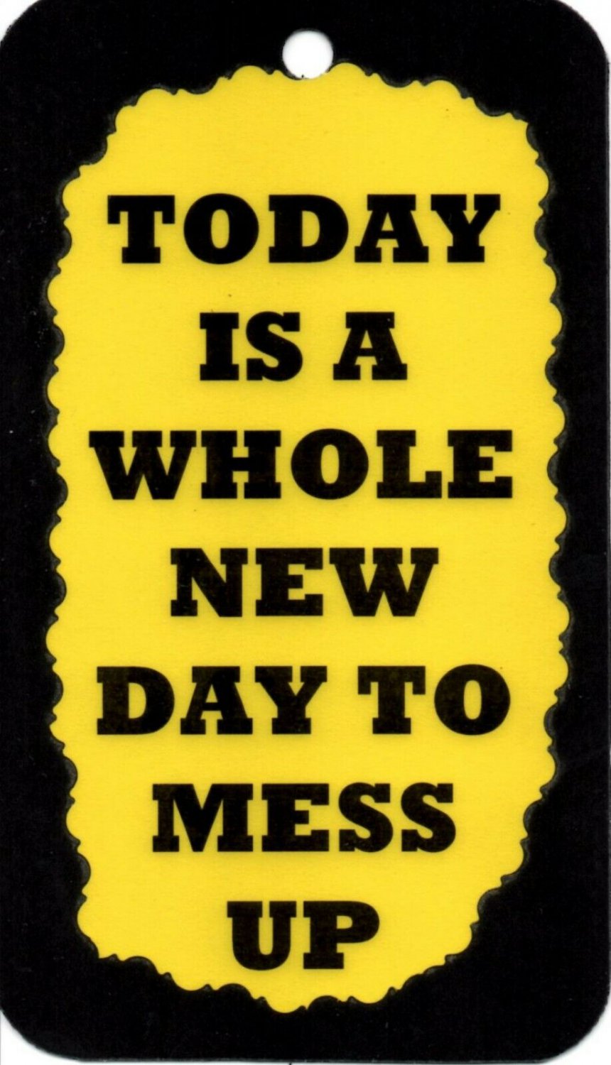 3084 Today Is A Whole New Day To Mess Up Humorous Funny Saying Signs ...