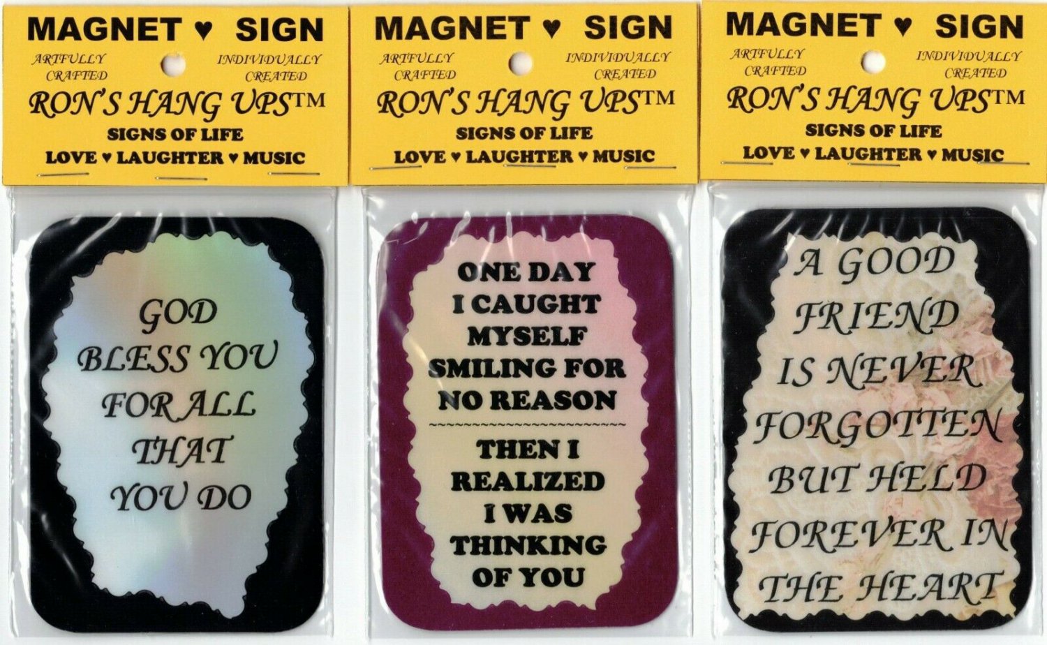 12 Friendship Refrigerator Magnets Signs Inspirational Comic Funny Love ...