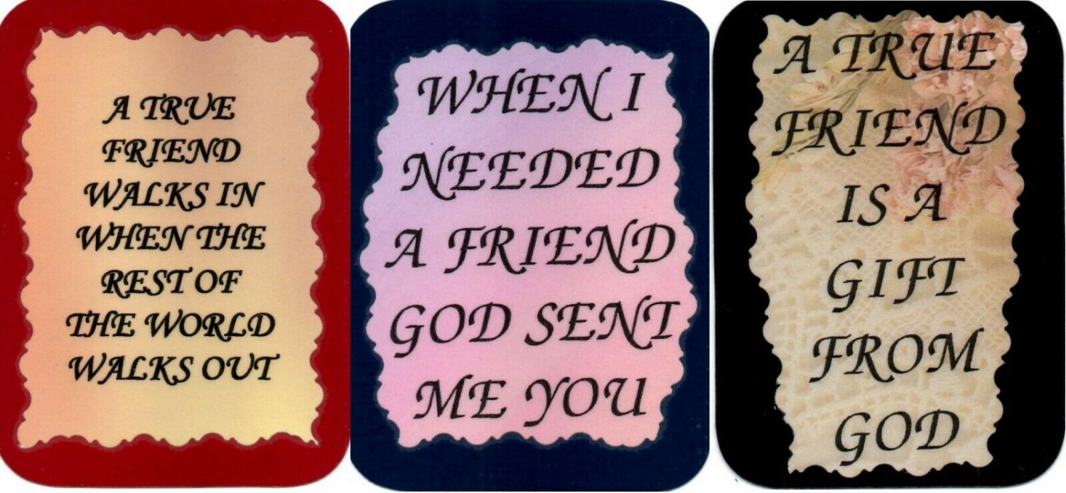 3 Friendship Refrigerator Magnets Signs Inspirational Comic Funny Love ...