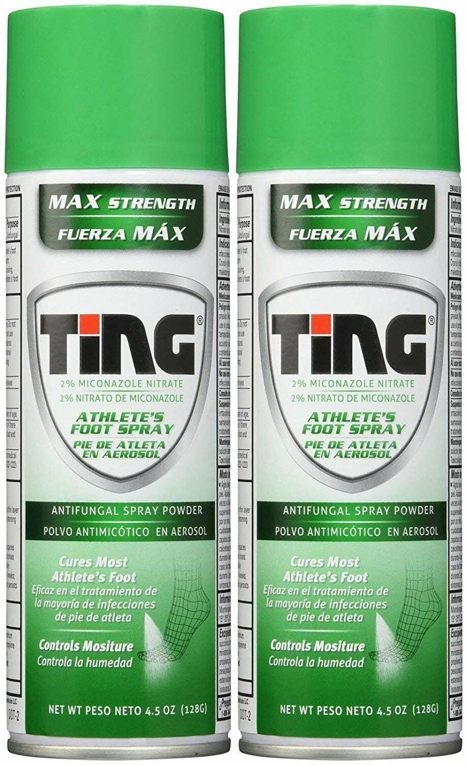 Ting Max Strength Miconazole Athlete's Foot Spray Powder 4.5 Ounce ...