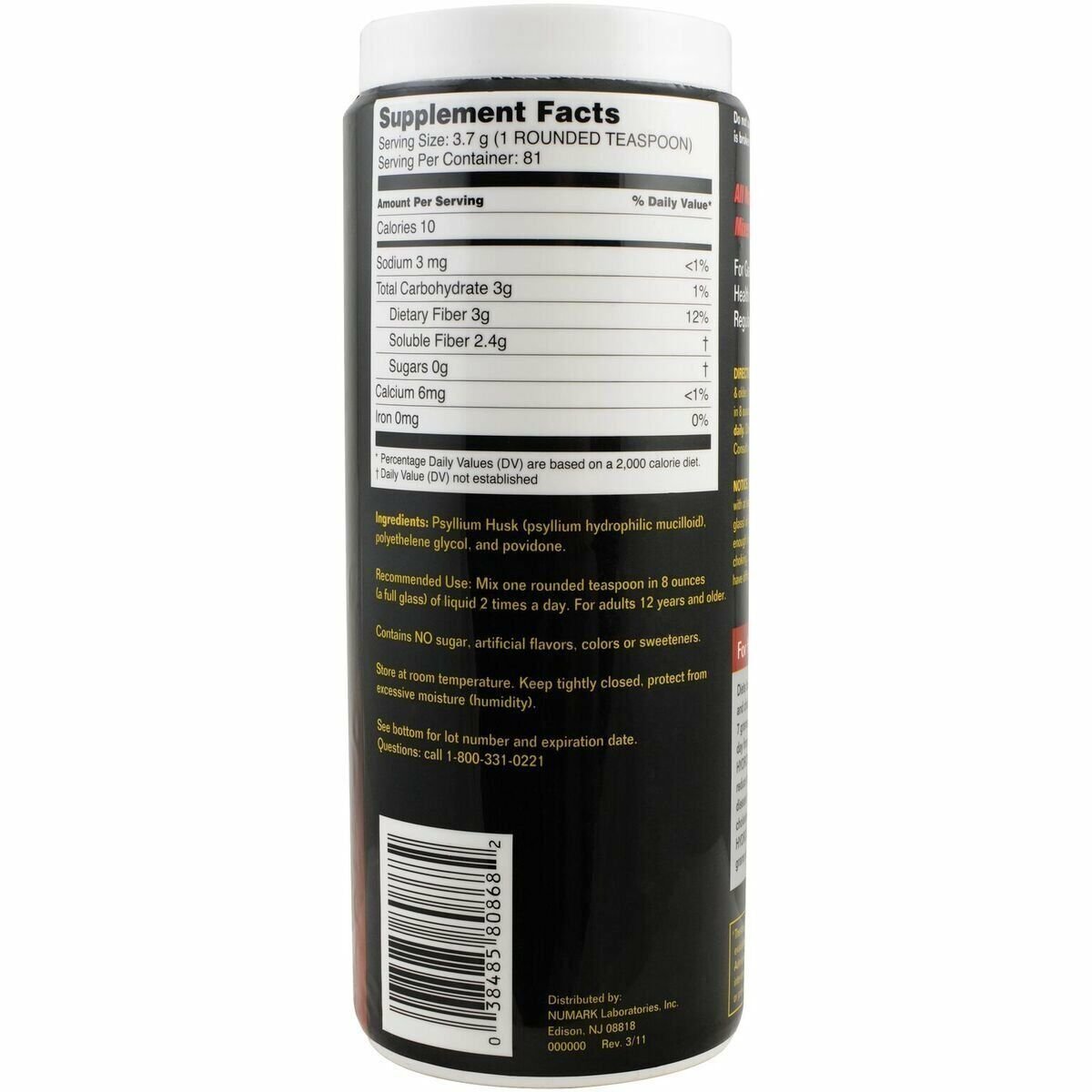 Hydrocil Instant Natural Dietary Fiber Supplement 10.6 oz