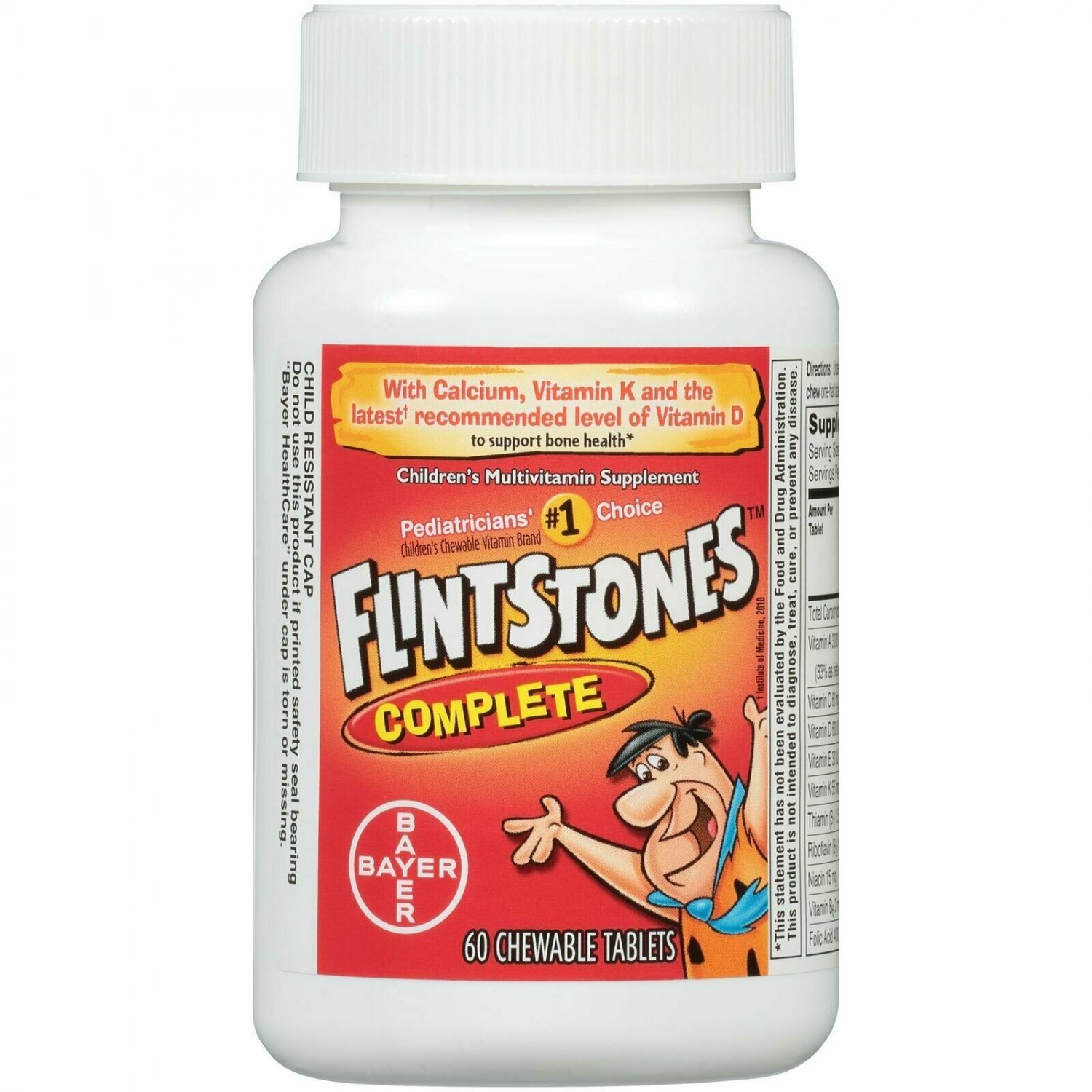 Flintstones Children's Complete Multivitamin Chewable Tablets 60 Count ...