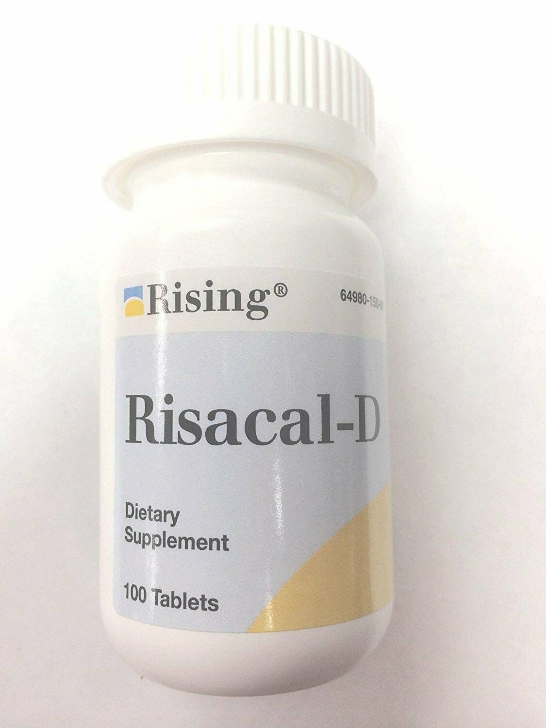 Rising Risacal-d Vitamin D & Calcium Supplement tablet, 100ct, 6 Pack