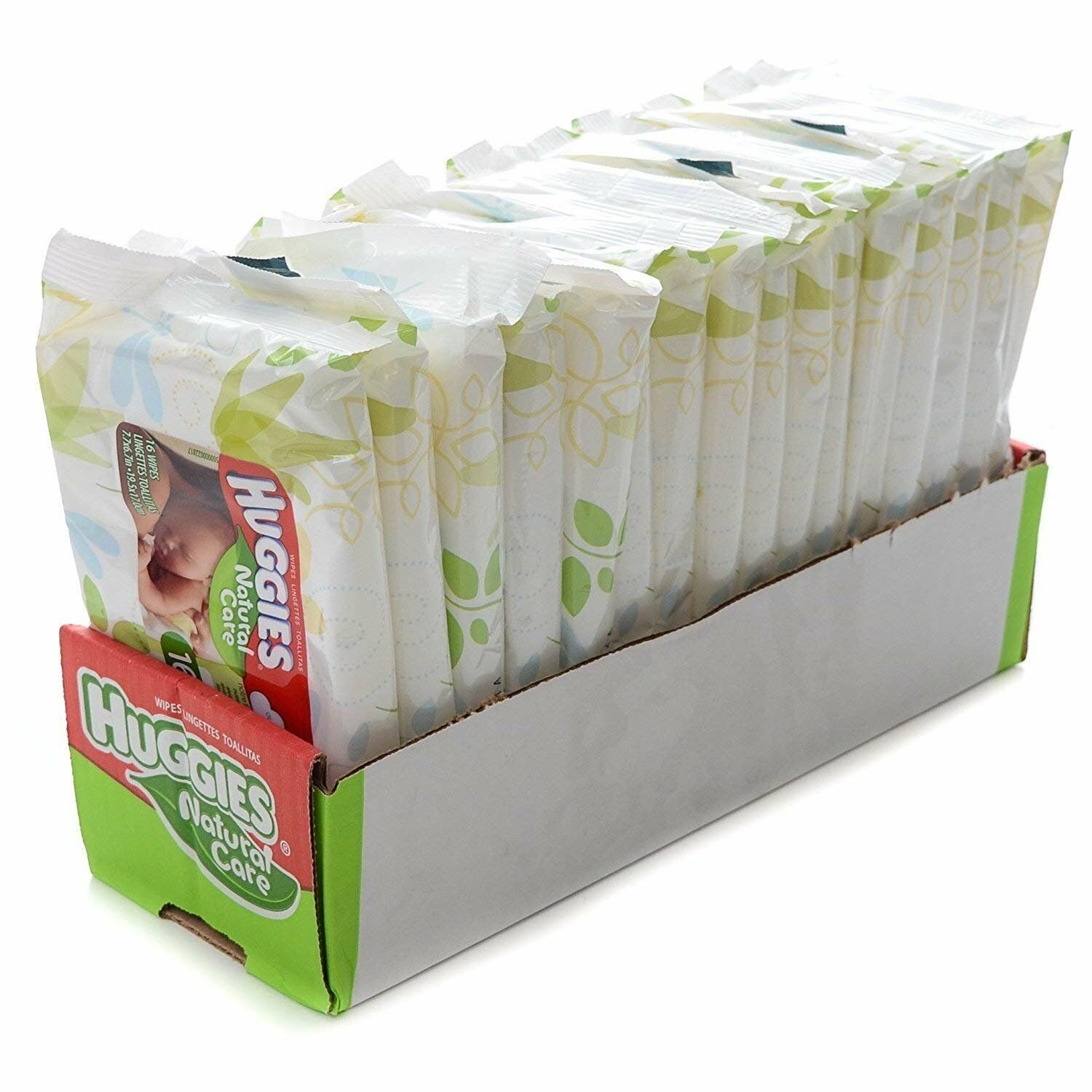 Huggies Bundle - 16 Bulk Pack of Natural Care Unscented Baby Travel ...
