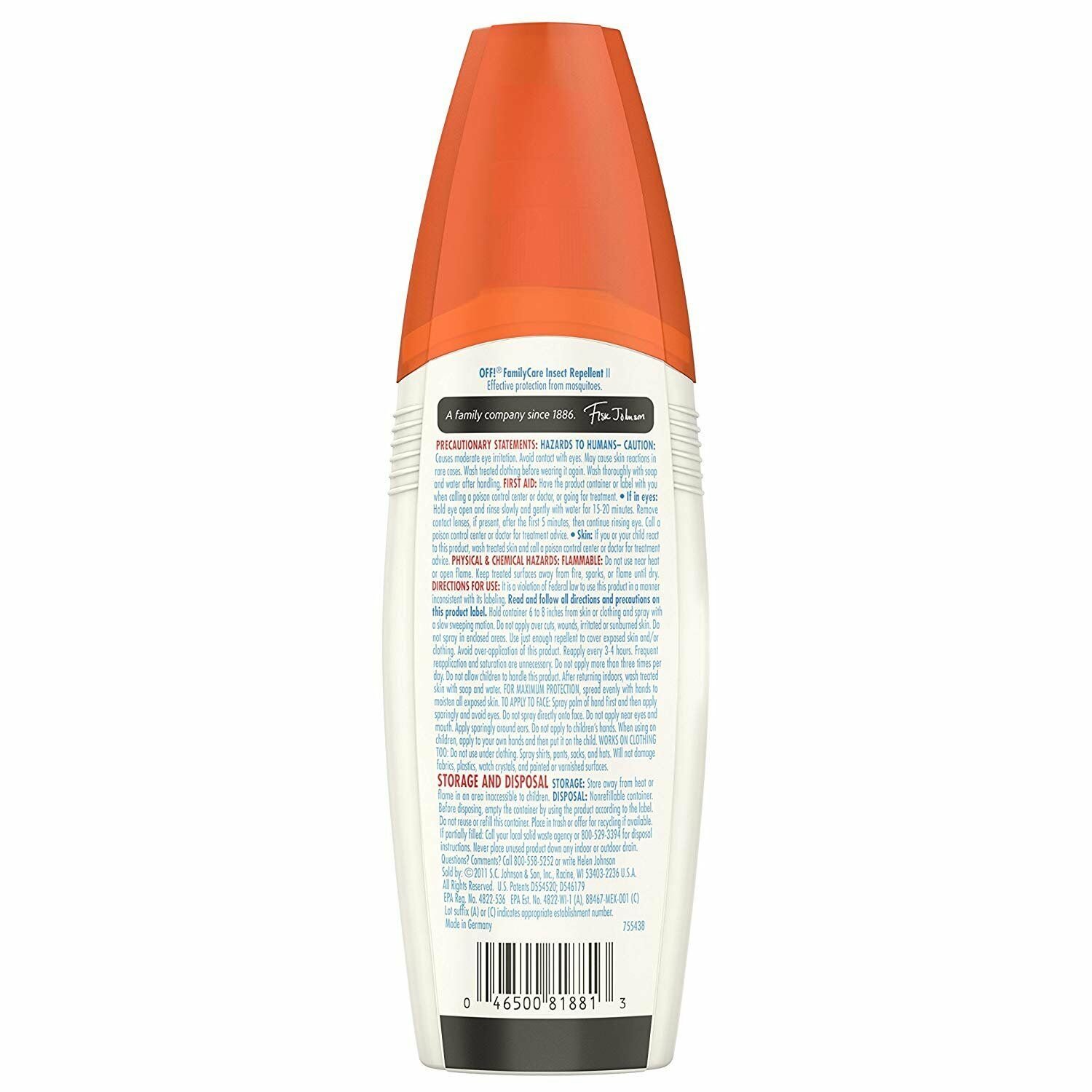 Off Familycare Insect Repellent Clean Feel 6 Oz (2 Pack) Bulk