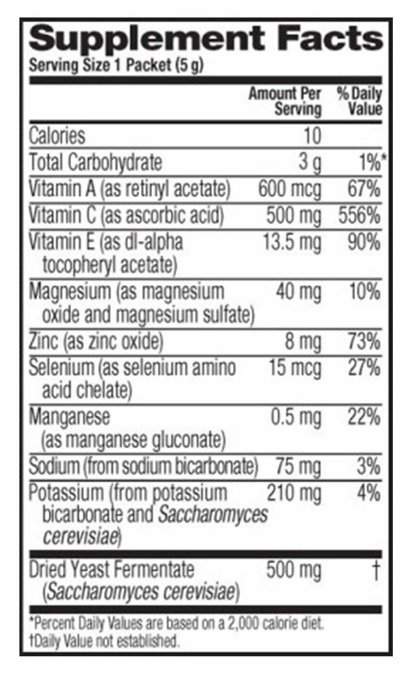 Airborne Plus Beta-Immune Booster Powder Packets, Very Berry, 7 Count ...