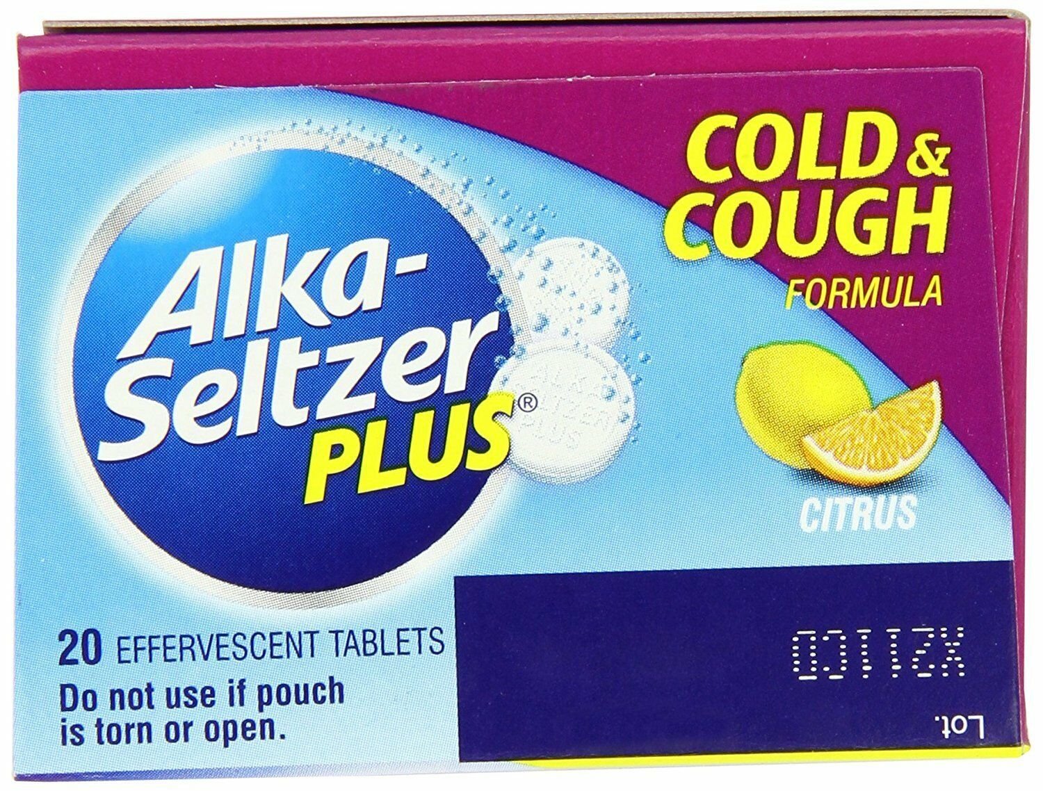 Alka-Seltzer Plus Cold & Cough Effervescent, 20 Count (Bulk Pack of 2)