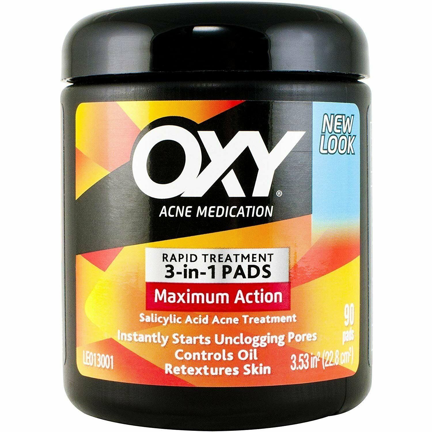OXY Maximum Action 3-In-1 Treatment Pads Acne Medication 90 Count, 3 Pack