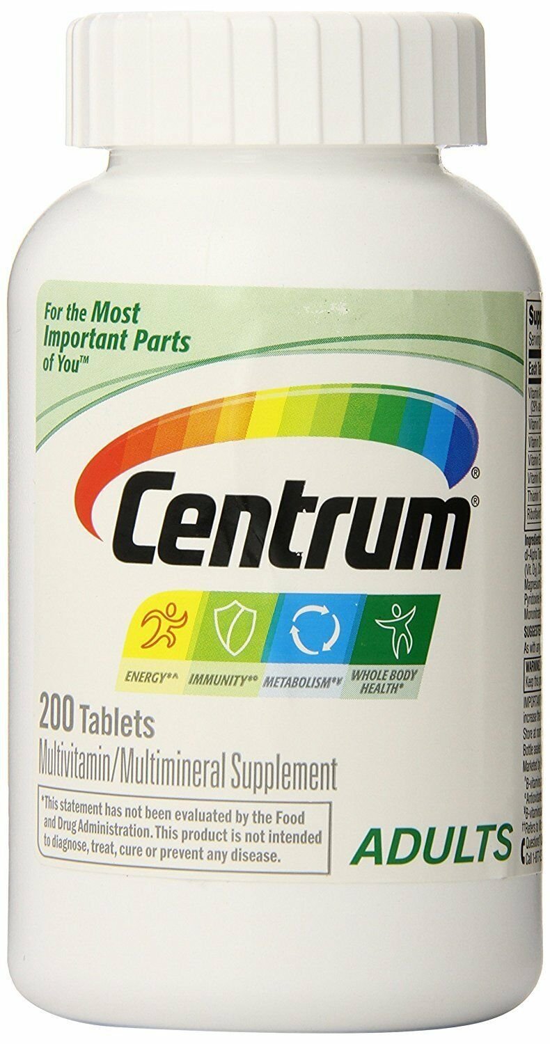 Centrum Multivitamin/Multimineral Supplement - 200 Tablets ((2 PACK 400...