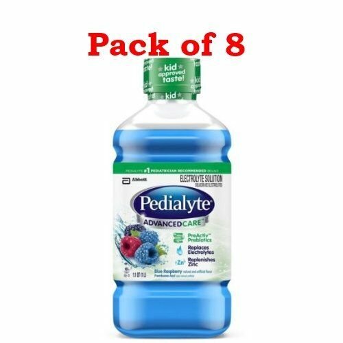 Pedialyte Advance Care Electrolyte Solution Blue Raspberry, 33.8 Oz ...