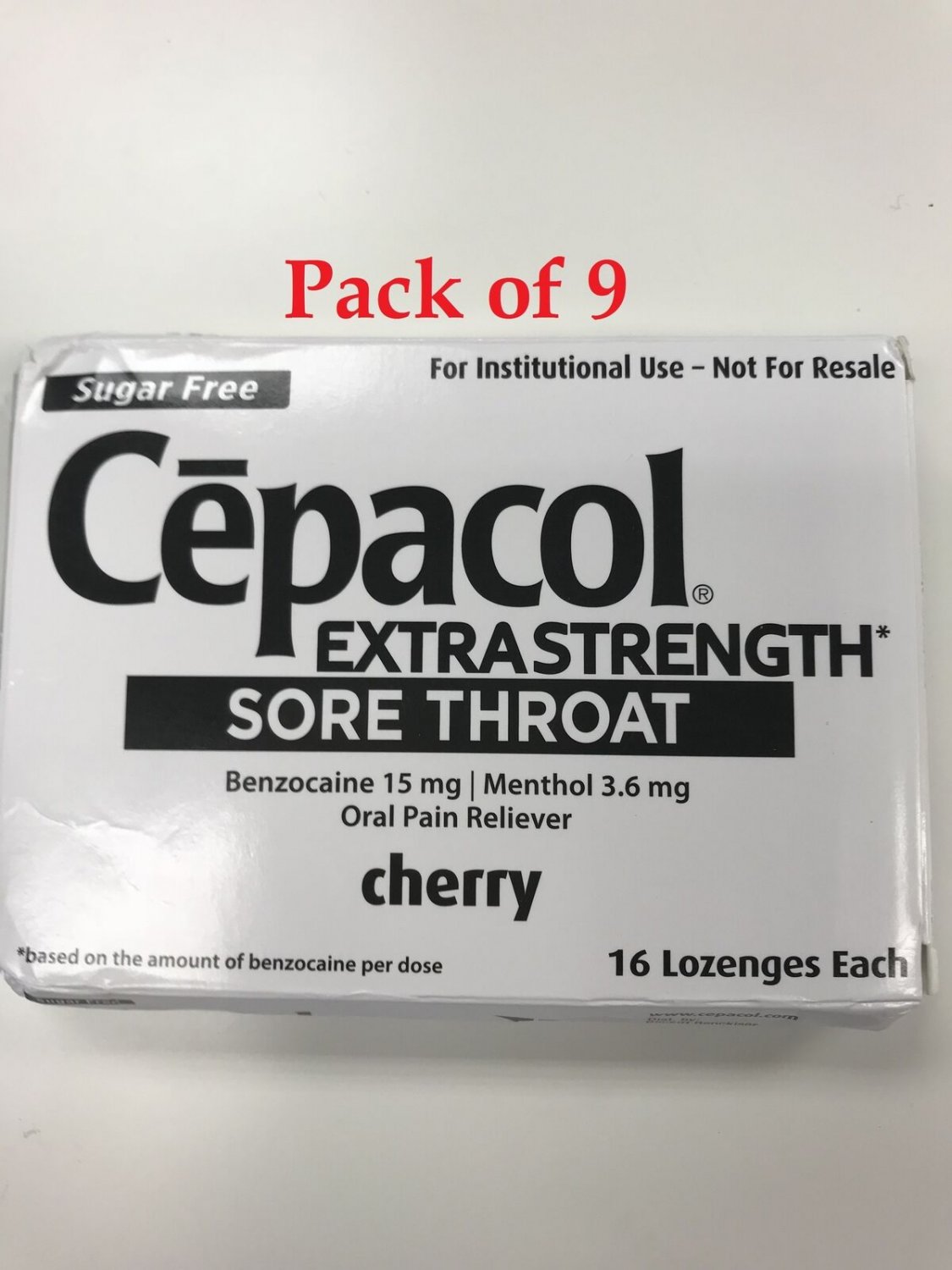 Cepacol Extra Strength Sore Throat Oral Pain Reliever Cherry 16 Count ...