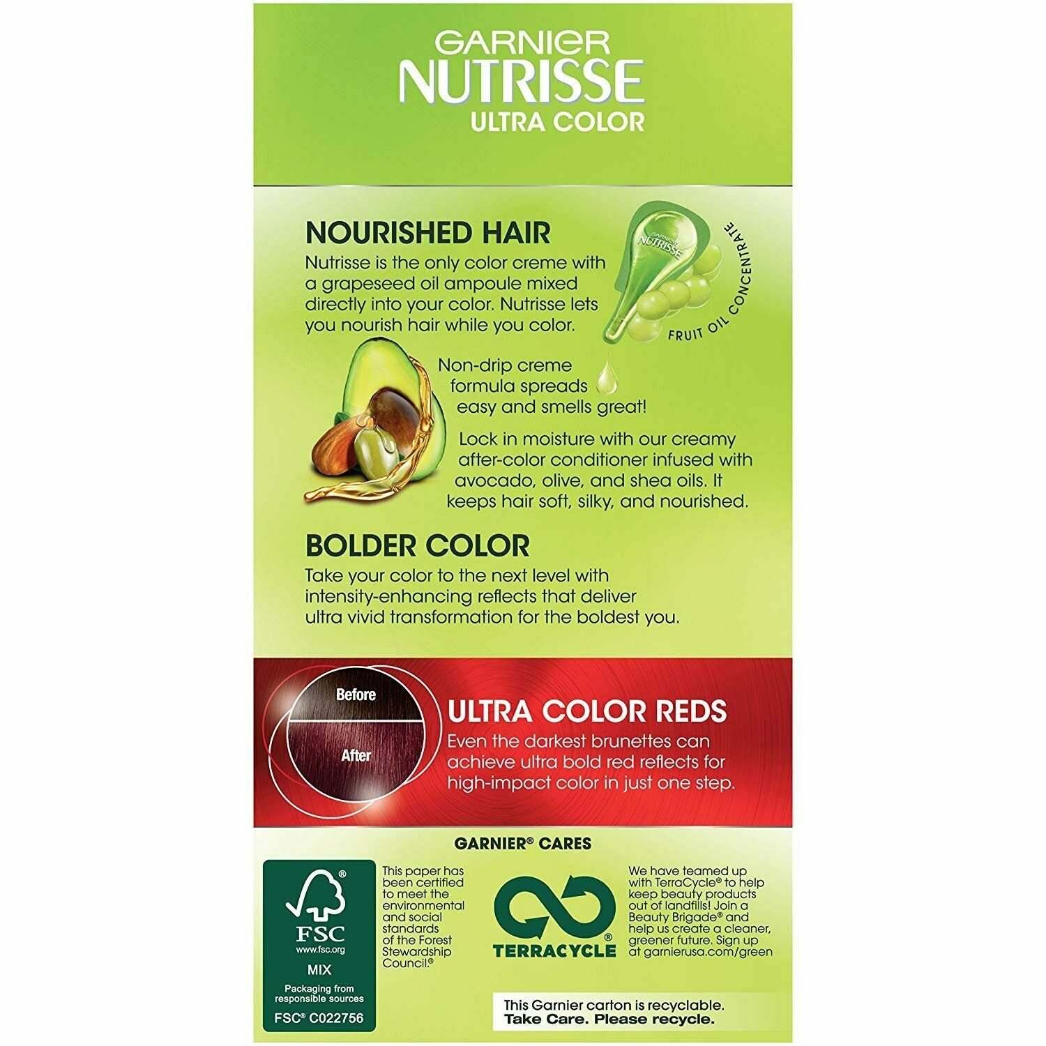 Garnier Nutrisse Ultra Color Nourishing Permanent Hair Color Cream, R2 ...