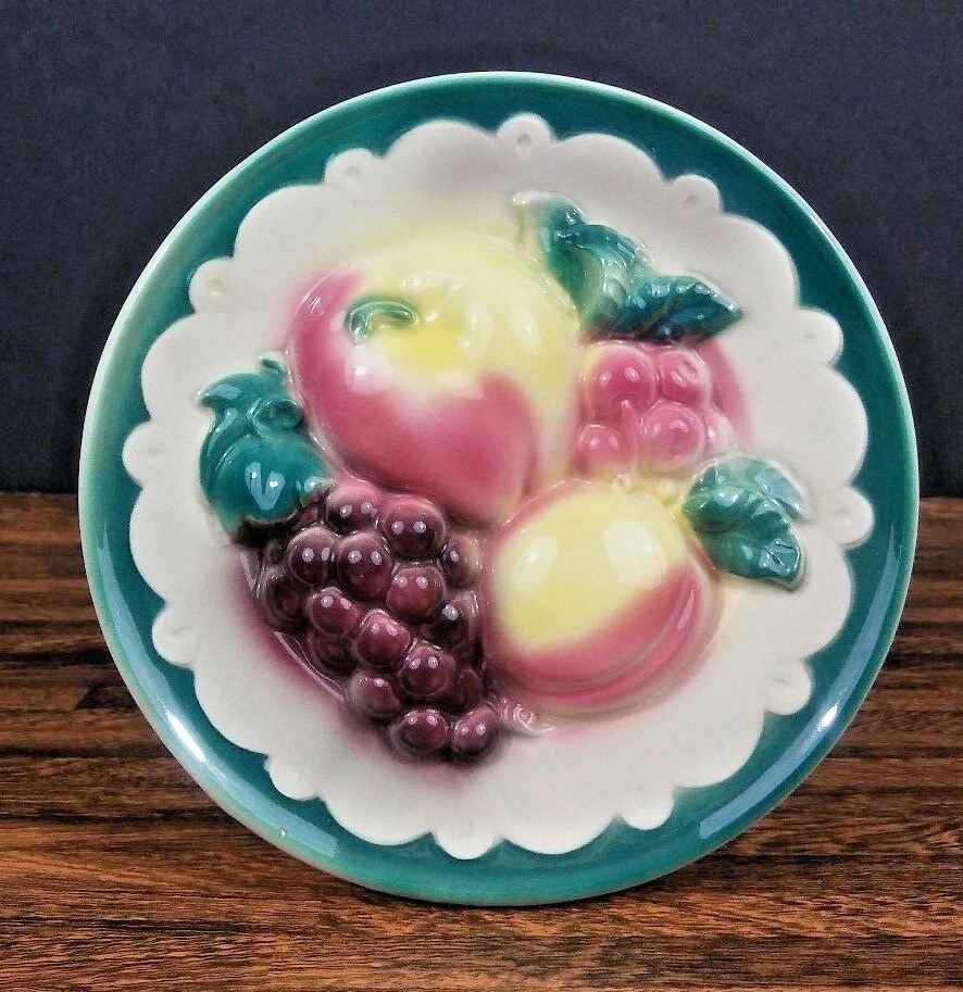 Vintage Royal Copley Pottery Fruit Wall Pocket Vase Planter Spaulding China