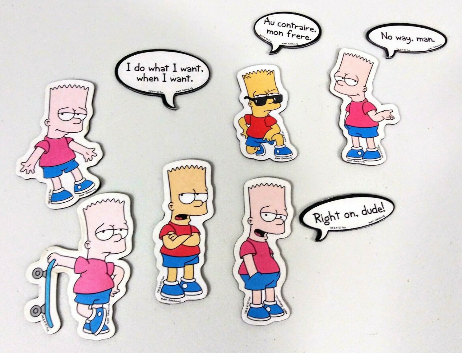 The Simpsons Bart Simpson Magnet Set