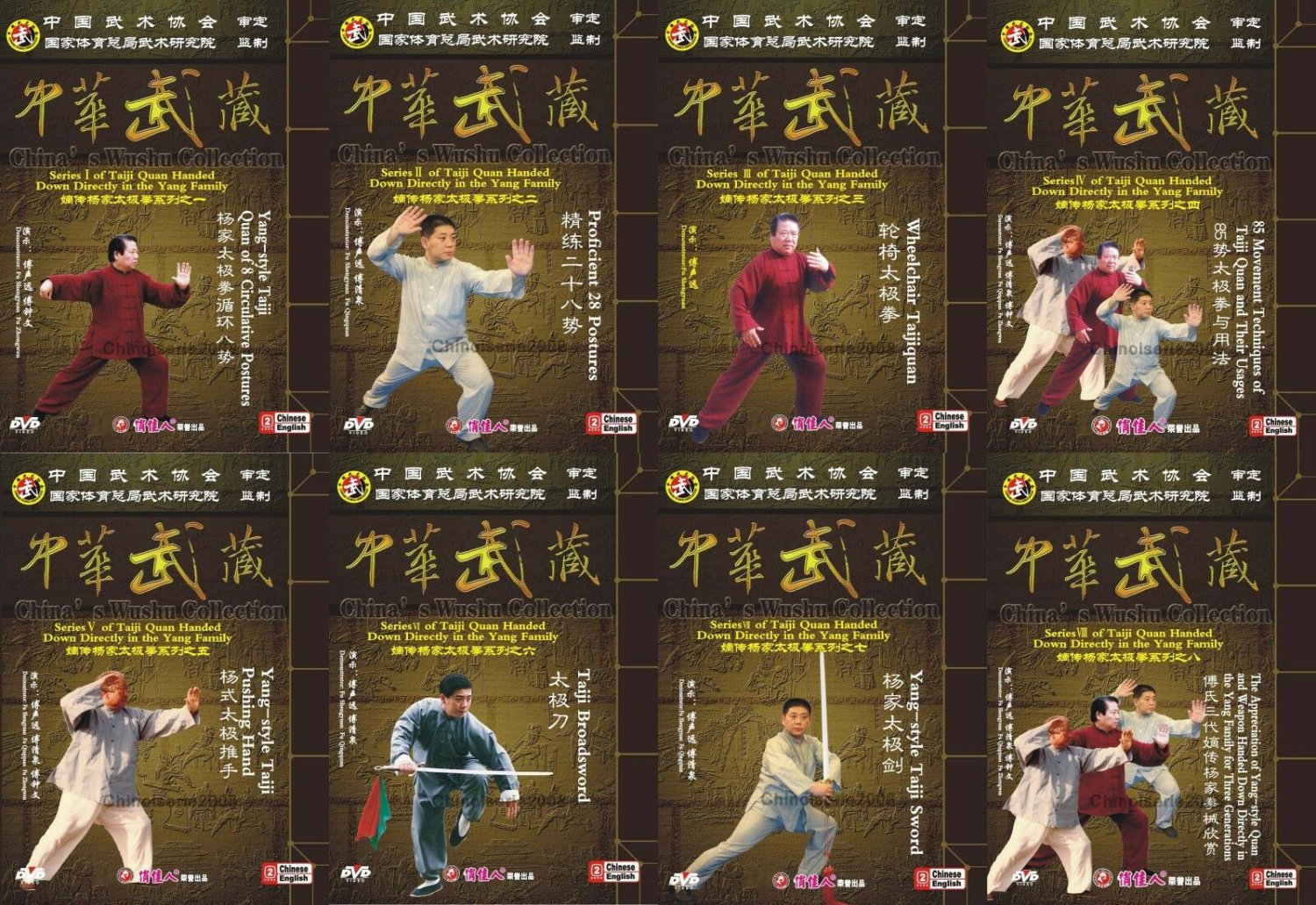 Yang Style Taijiquan - Tai Chi Quan Essence Series by Fu Shengyuan 20DVDs