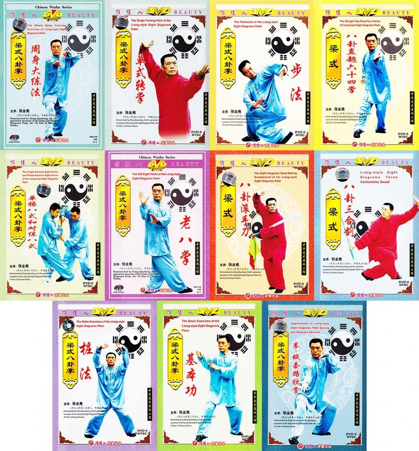 Liang Style Eight Trigrams Palm Diagrams Ba Gua Martial Arts Complete ...