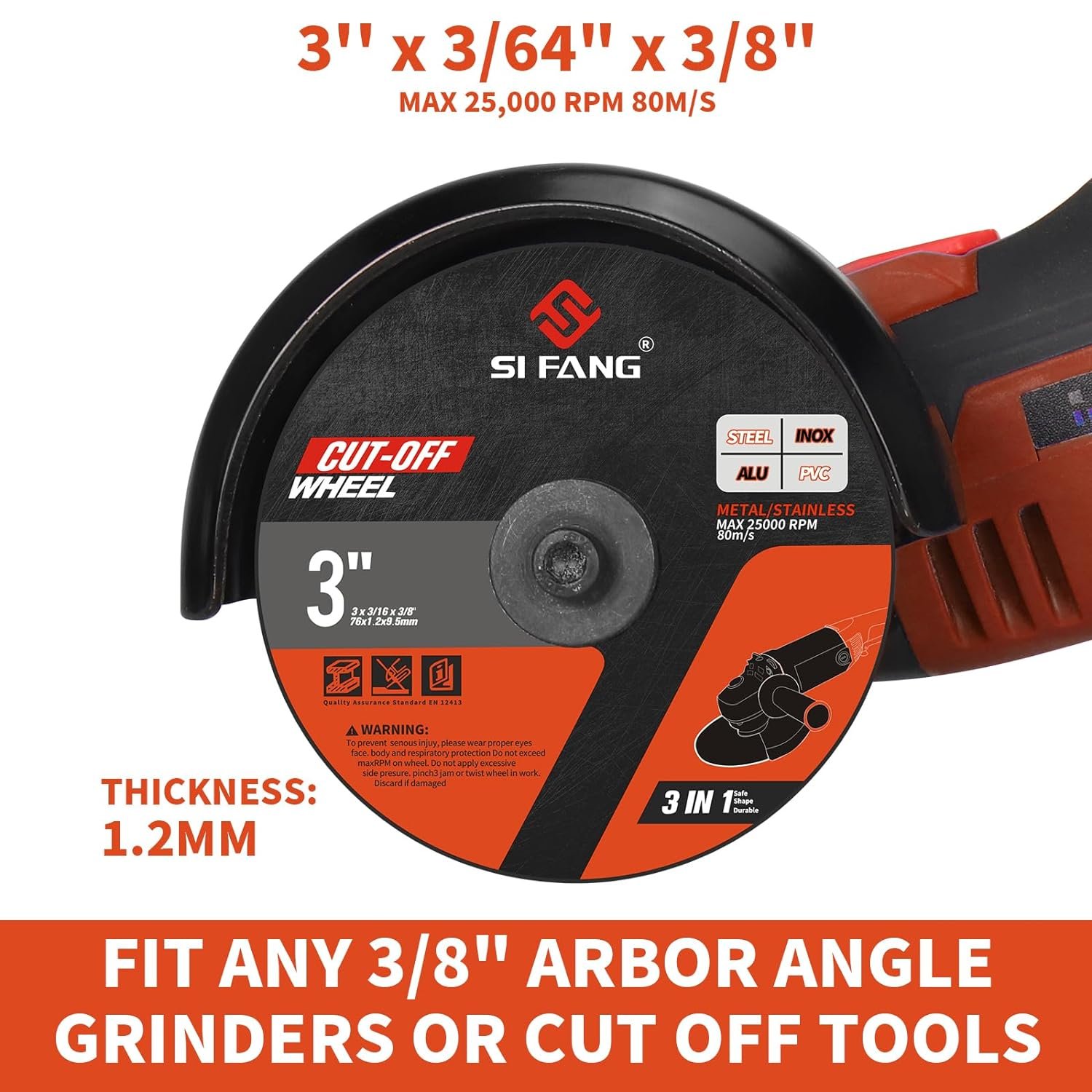 25Pcs 3 Inch Cut off Wheels with 1/4 in Mounting Mandrel Kit for Die ...