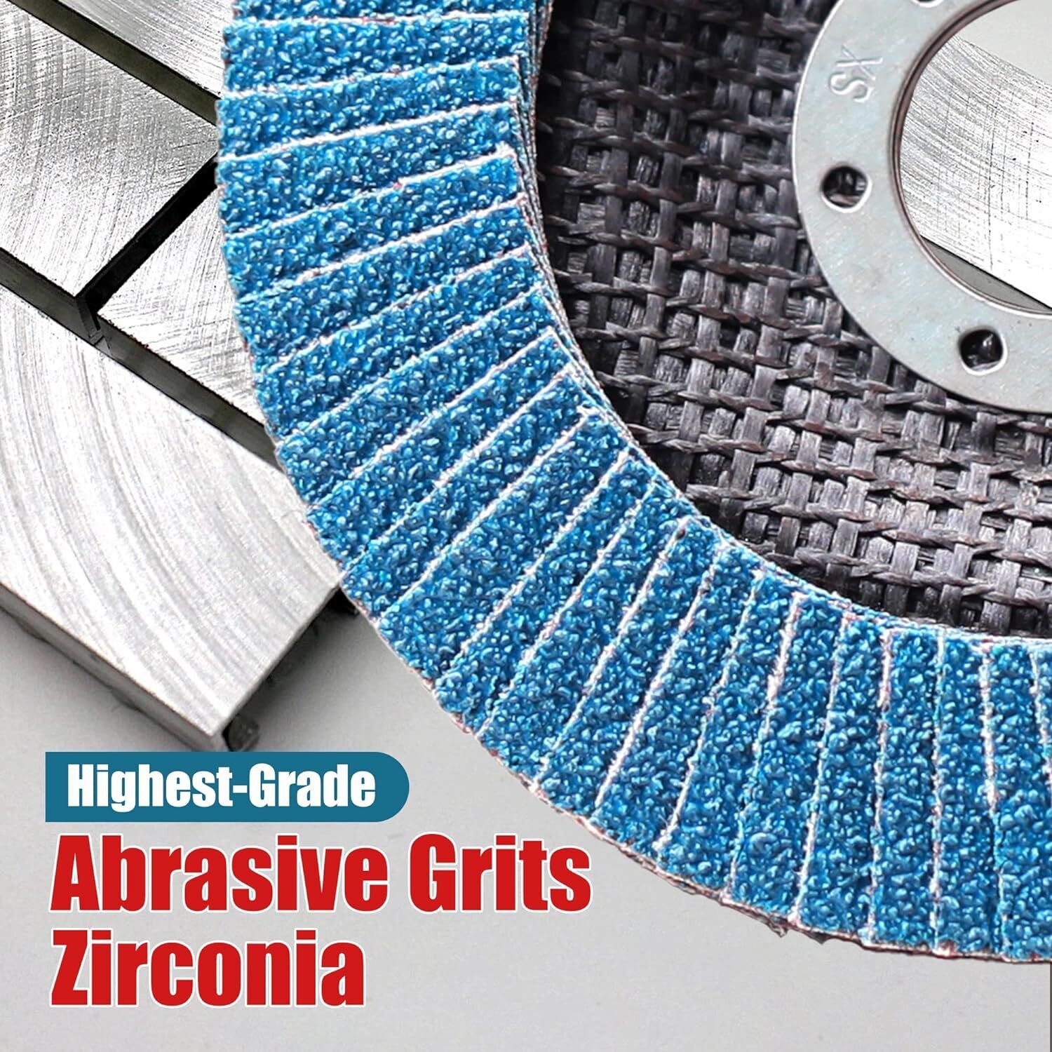 Flap Disc 4 1/2 Inch for Anger Grinder, 10 PCS 60 Grit Zirconia Grinder ...