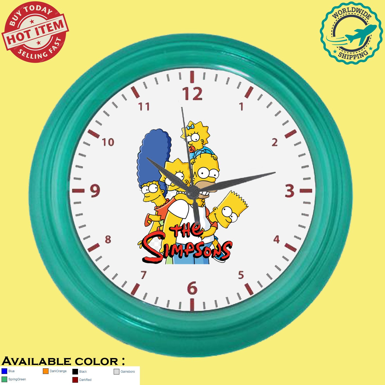 The Simpsons American animated sitcom Matt Groening Fox Wall Clocks