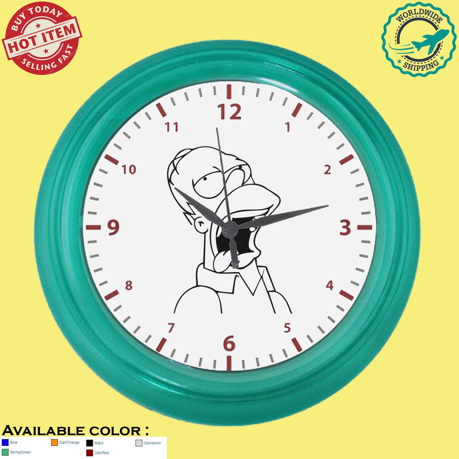 The Simpsons American animated sitcom Matt Groening Fox 3 Wall Clocks