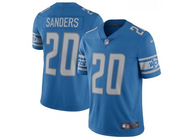 men's & kids Football Lions Uniform #20 Barry Sanders Jerseys Blue ...