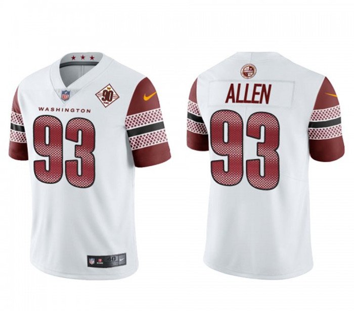 men's & youth Football Commanders Uniform #93 Jonathan Allen Jerseys ...