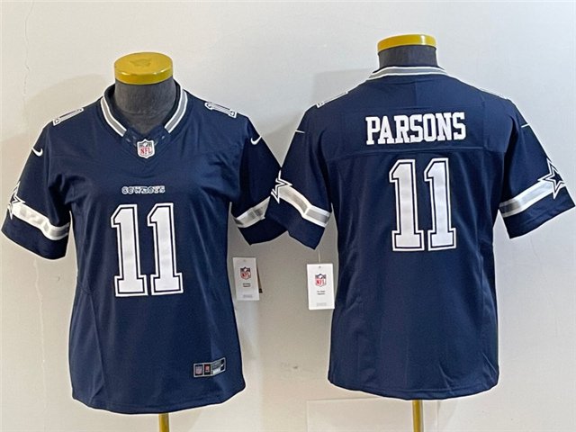 women's Activewear Football Uniform #11 Micah Parsons Jerseys 2024 Navy ...