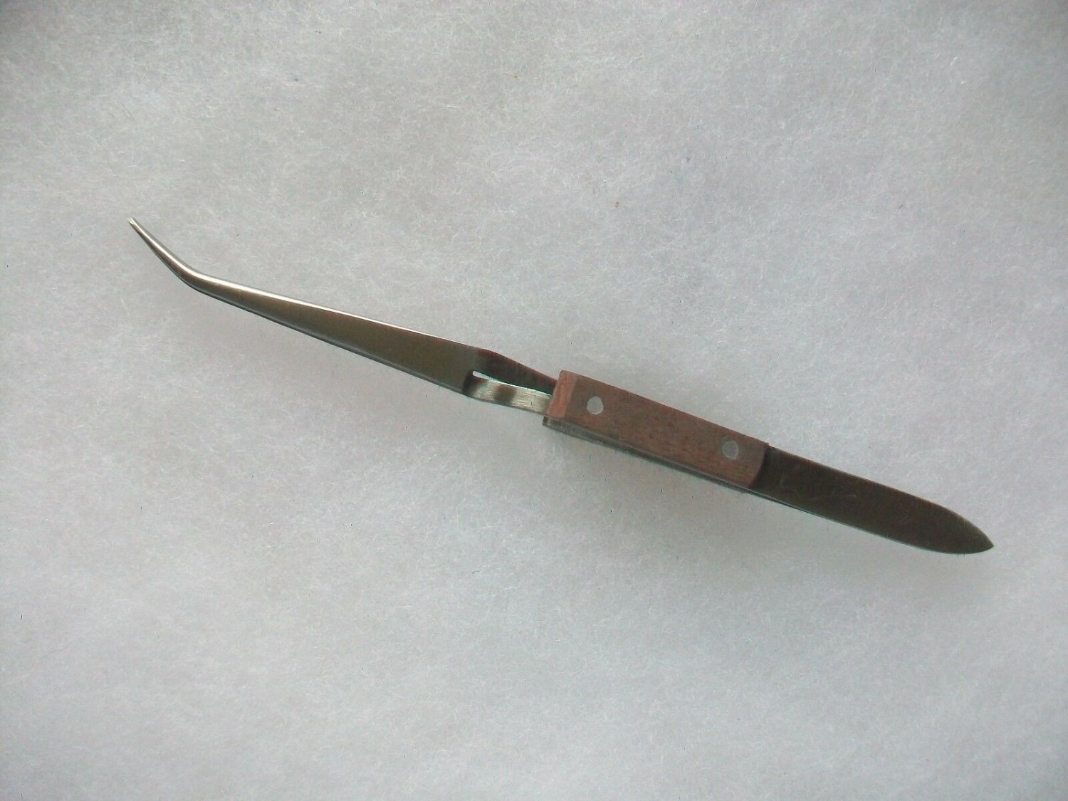 Fiber Grip Crossover 6'' Solder Tweezers Curved Point