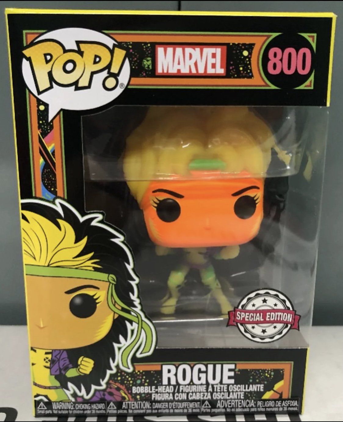 Funko Pop Marvel Rogue #800 Black Light Exclusive