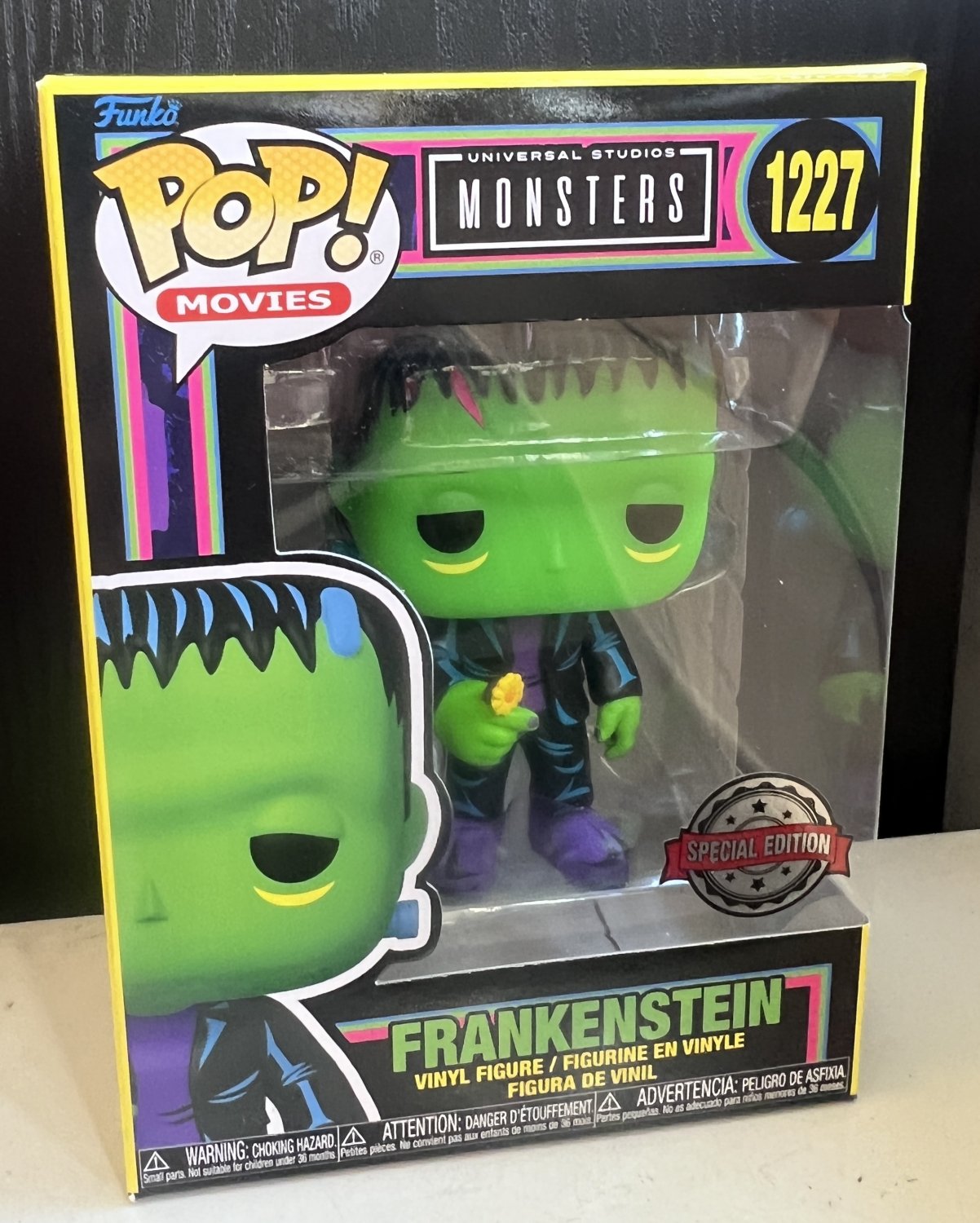 Funko Pop! Universal Monsters Frankenstein Black Light Exclusive