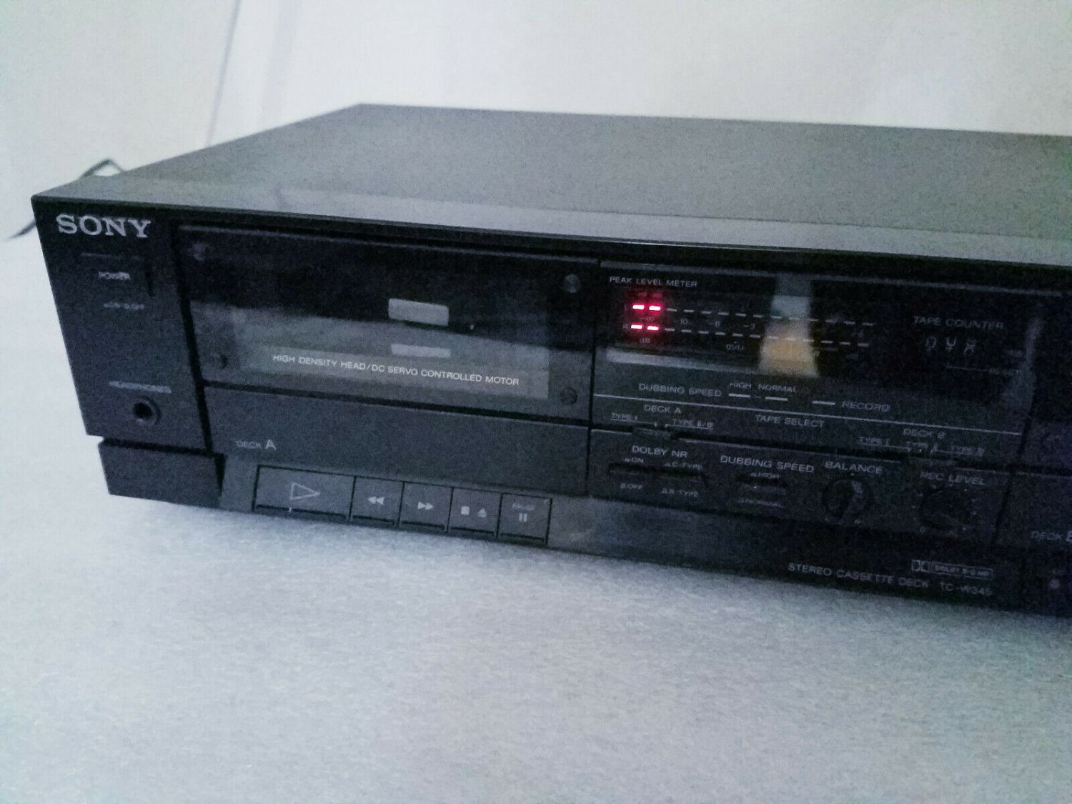 ⭐Sony Dual Tape Cassette Deck Stereo Recorder TC-W345 Tested⭐