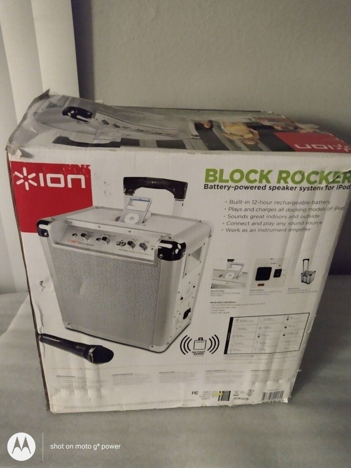 ⭐ION Audio Block Rocker Portable Sound System For iPod With Mic ...