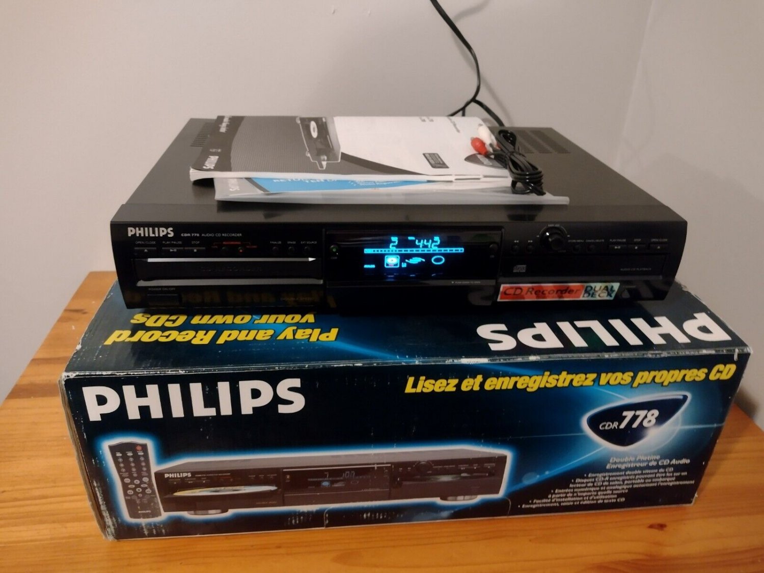 ⭐Philips CD Audio Dual CD Recorder Copy/Record Audio CD System CDR778/17⭐