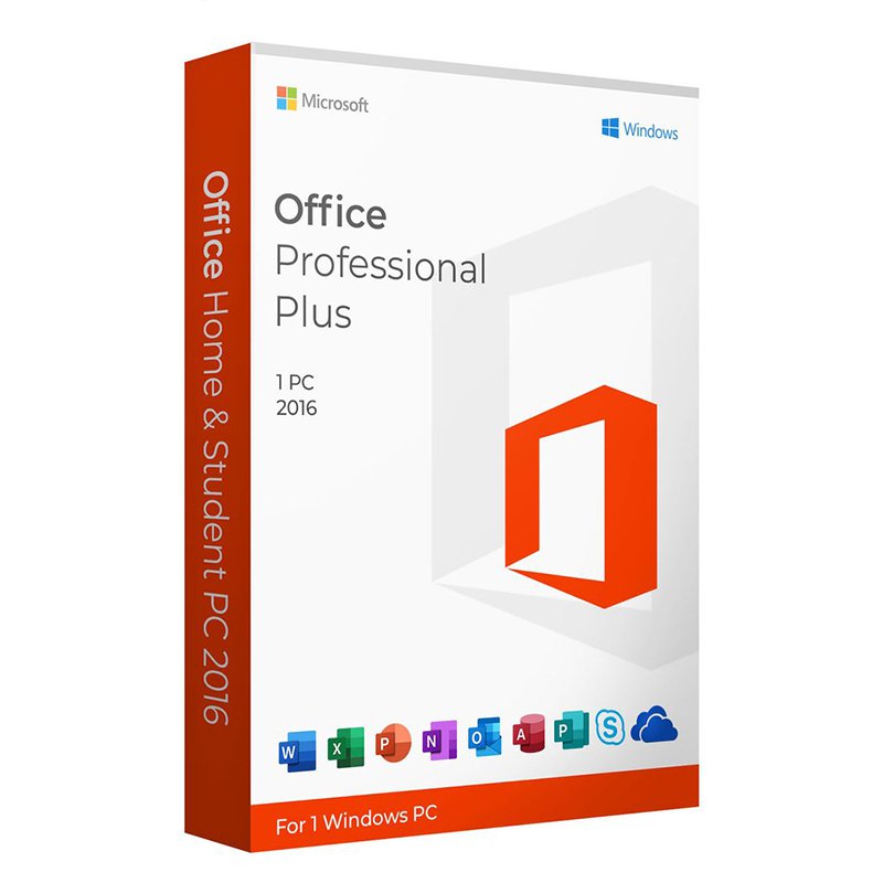 Microsoft Office 2016 Pro Plus 32/64 Bit License Genuine Key For 1PC
